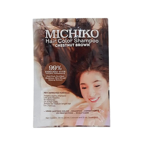 Michiko Hair Color Shampoo Chesnut brown 30ml | EmmaflorDrugStore