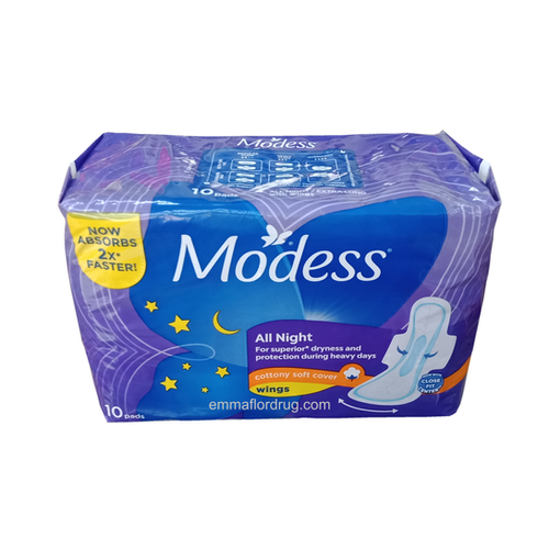 Modess All Night 10's | EmmaflorDrugStore