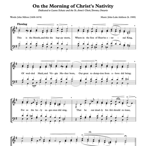 On the Morning of Christ's Nativity | John-Luke Addison