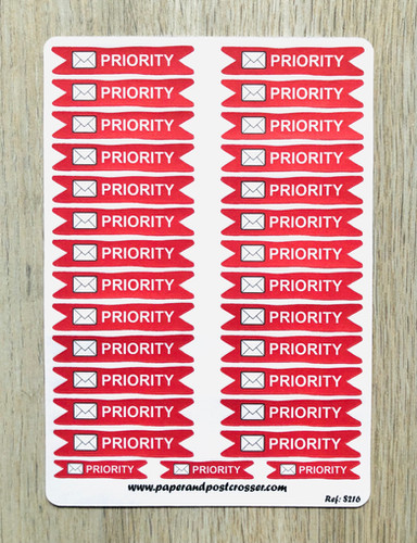 Stickers - Priority Mail / Red | PaperAndPostcrosser