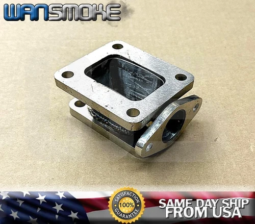 Stainless T3 to T4 Turbo Manifold w/ 38mm Wastegate Flange Adapter ...