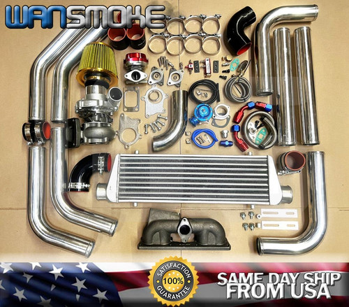 KA24E for Nissan 240sx Pickup D21 T3/T4 Turbo Kit Manifold Intercooler ...
