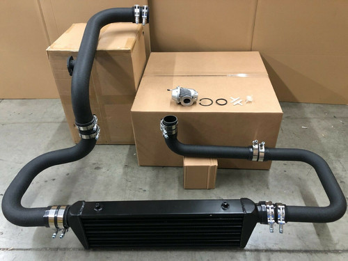 Black Intercooler Piping kit SQV BOV + Silicone Coupler 92-00 Honda ...