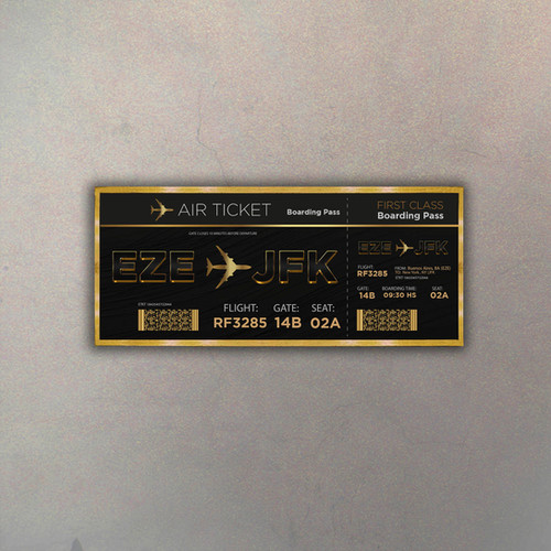 Boarding Pass First Class | Cuadros Vintage