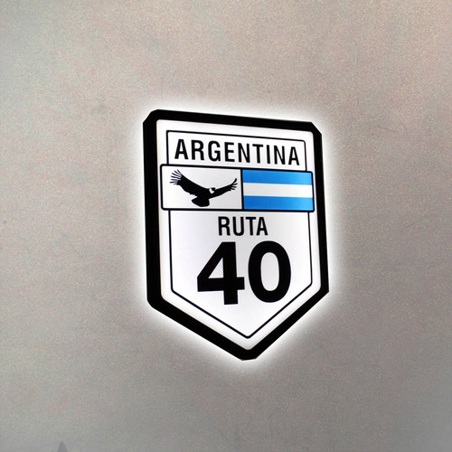 Cartel con Luz Ruta 40 | Cuadros Vintage