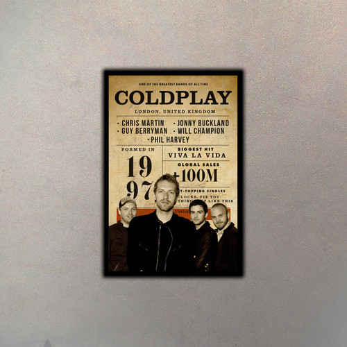Coldplay Vintage | Cuadros Vintage