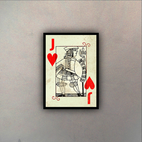 Naipe J Corazones | Cuadros Vintage