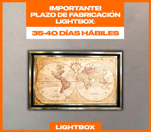 Mapa del Mundo III LIGHTBOX | Cuadros Vintage