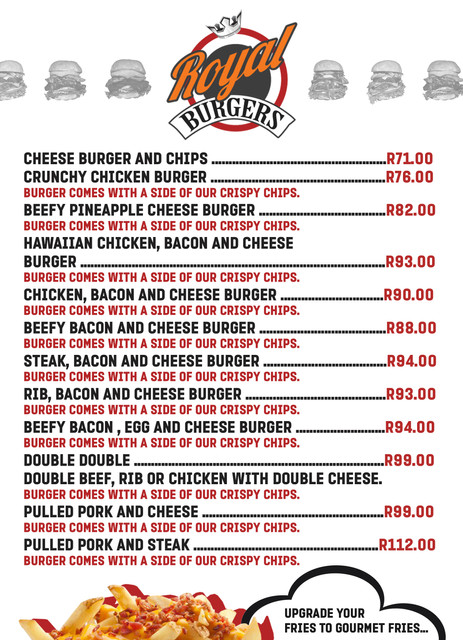 Menu | Grill King Take-Out | Heidelberg Town