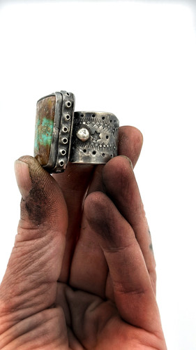 #20 | BAR FIGHT RING | royston turquoise| size 8.5 | calamitytrading