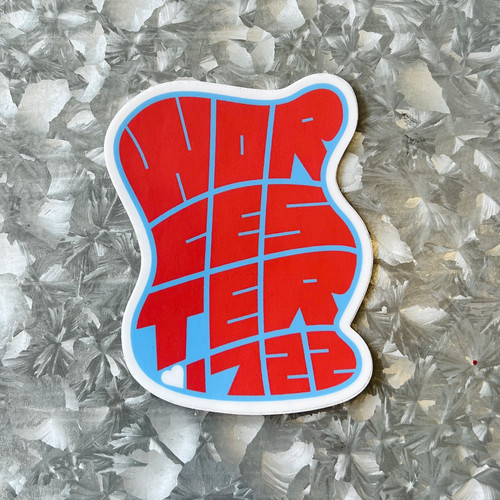Wavy Worcester Sticker | Worcester Wares