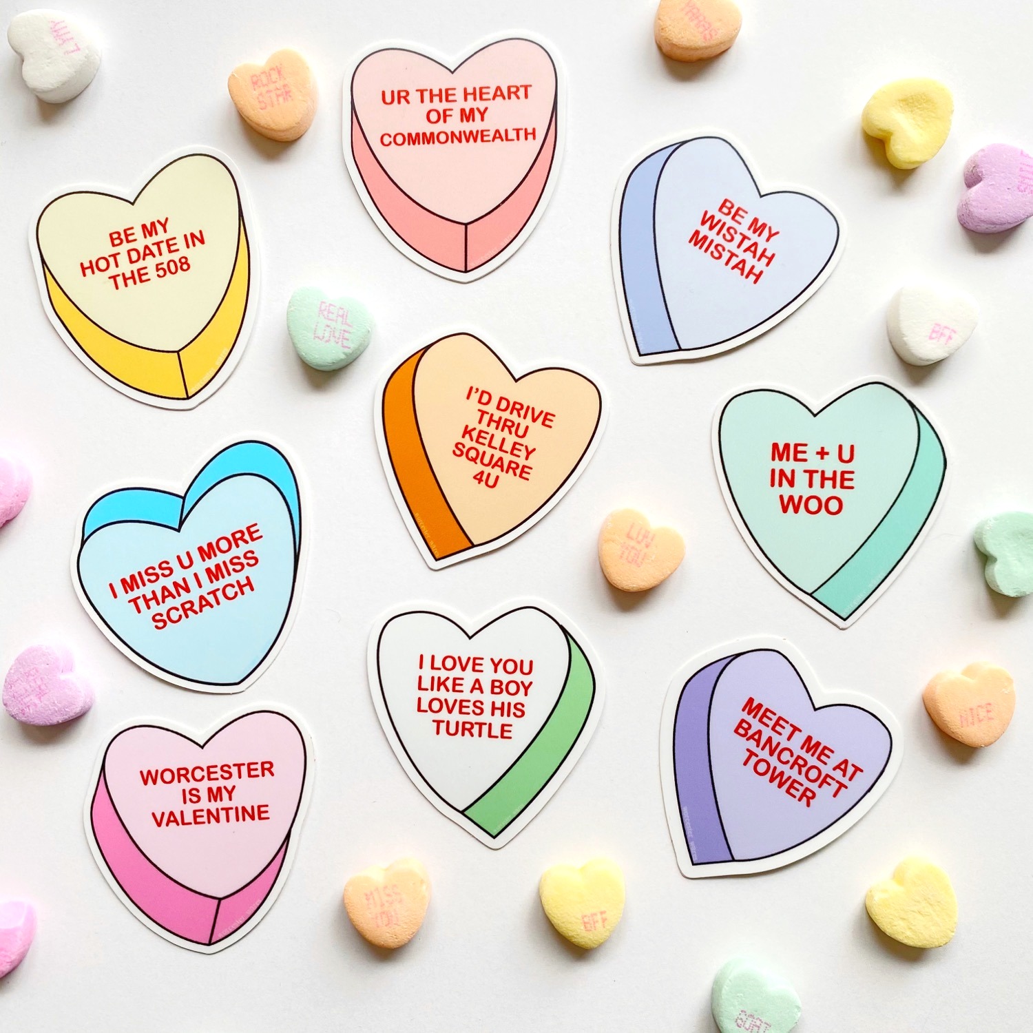 Labels, Stickers & Tags Heart Candy Sticker Card Making & Stationery ...