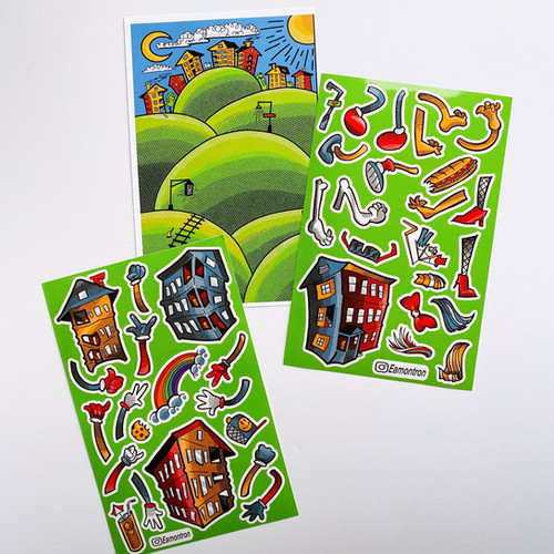 Three Decker Sticker Sheet Set | Worcester Wares