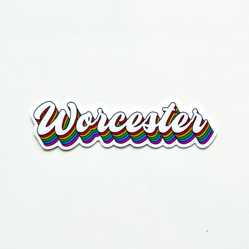 Groovy Worcester Mini Sticker | Worcester Wares