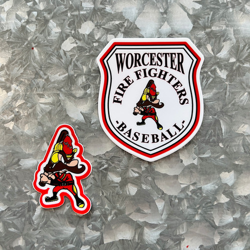 Worcester Firefighters Baseball Stickers - WFB | Worcester Wares