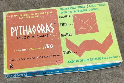 Math Game, "Pythagoras Puzzle", Vintage 1970s | CreativeChiRx
