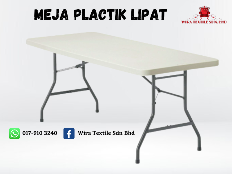MEJA PLASTIK LIPAT | Wira Textile Sdn Bhd