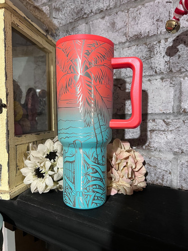 40oz Simply Modern beach Tumbler | PaisleysnPolkaDots
