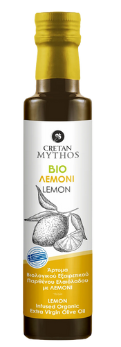 Infused BIO EVOO - Lemon. Cretan Mythos 250ml | Greek Olive Oil Dire
