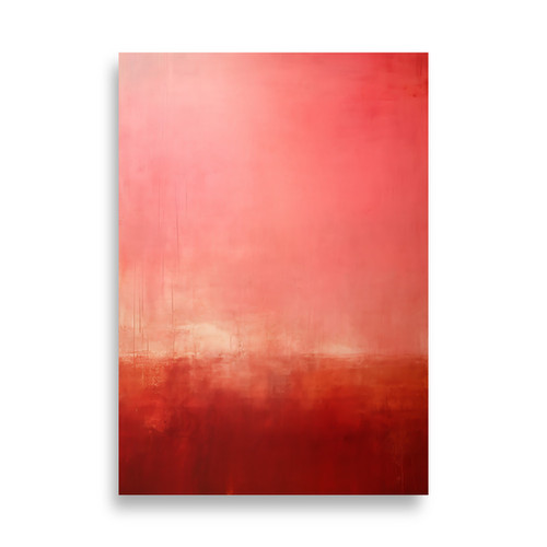 Warm Red Horizon in Mark Rothko-Inspired Abstract Art | Mr Print Store