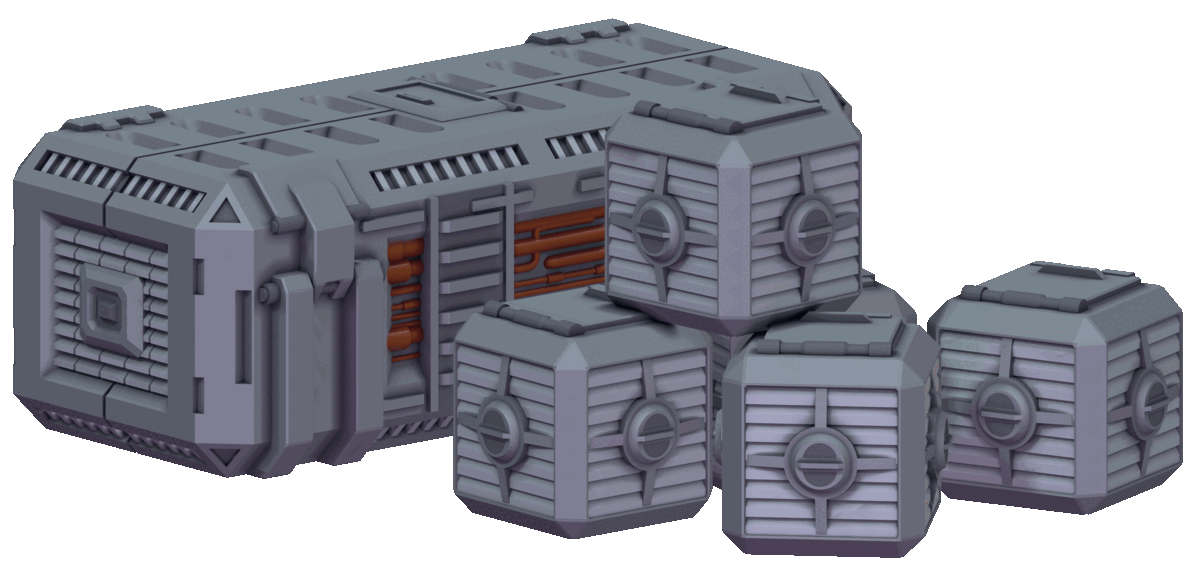 War Scenery Sci Fi District 1919 Crates Set war-scenery-sci-fi-district-1919-crates-set