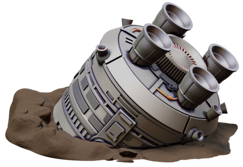 War Scenery | Escape Pod & Crashed Ship Remains