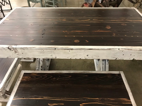 Walnut Dark Stain Farmhouse Ranch Style Wooden Table-Free Shipping ...