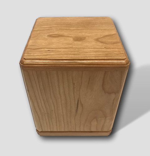 Cherry Wooden Cube Burial Urn | mtwoodcave