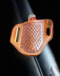 Diamond Pattern Trapper sheath | SULLIVAN LEATHER