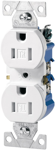 EATON TR270W-BOX Duplex Grounding Receptacle, White | JCD Products LLC