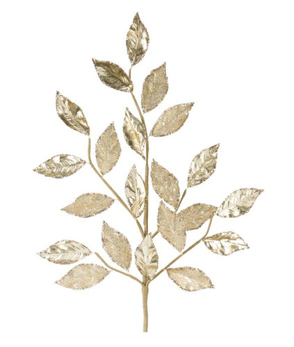 SHINEY GOLD LEAF SPRAY 29" | Designer Flower Cent