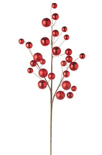 RED BALL SPRAY 31" | Designer Flower Cent