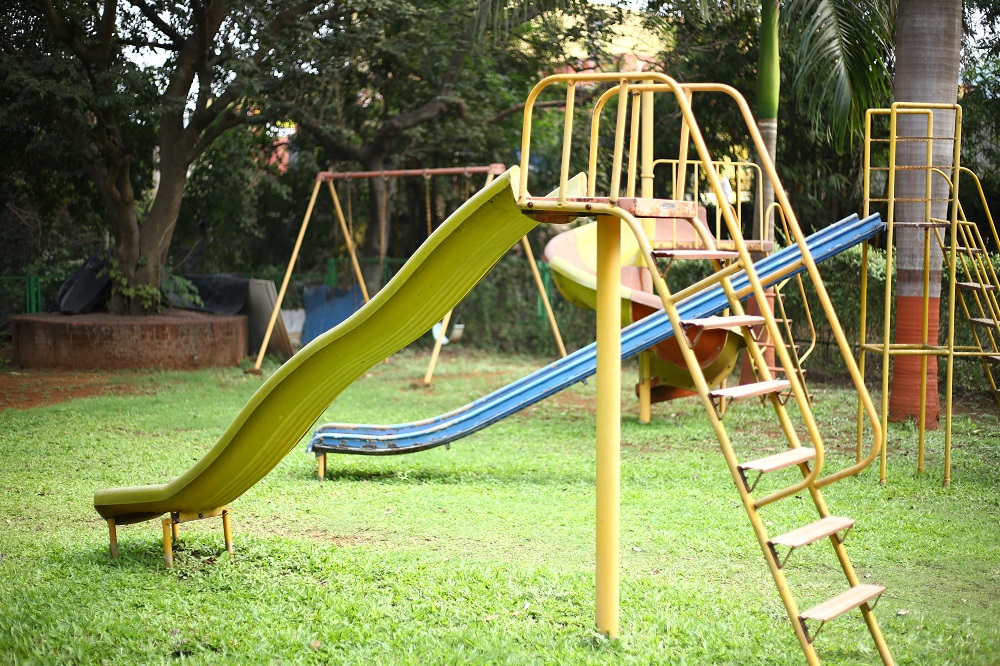 OPEN GYM. SLIDES & SWINGS. CYCLES