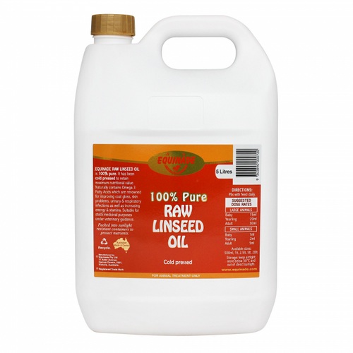 Raw Linseed Oil 5L - EQNDE | Bringelly Pet and Stockfeed Supplies