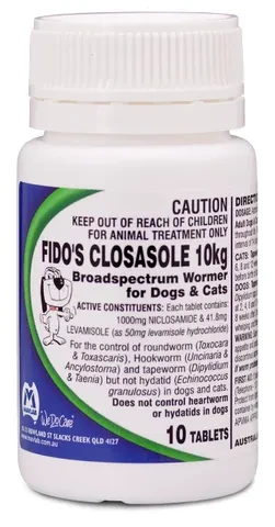 Closasole Broadspectrum WORMER - 10 tablets - FIDO'S - MAVLAB - WP ...