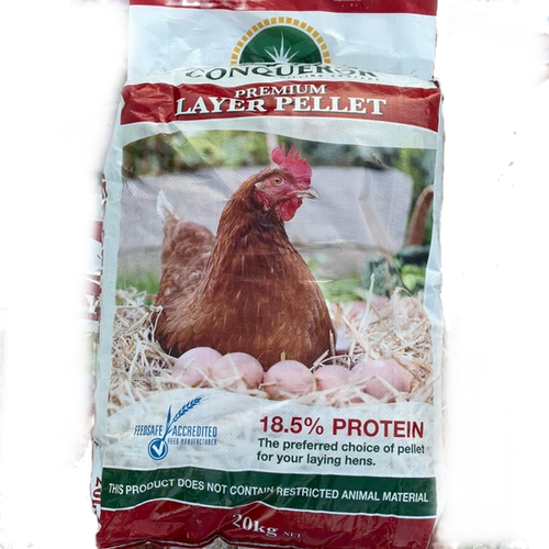 Premium Layer Pellets 20kg - CONQUEROR - CMC | Bringelly