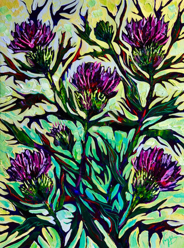 Wild Thistles Original | Victoria Barnhill