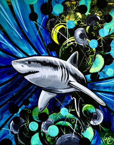 Great White & Graphics Print | Victoria Barnhill