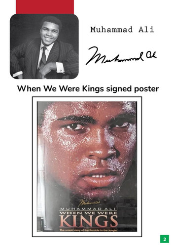Mohammad Ali When We Were Kings Signed Poster | Bathgate Mosque
