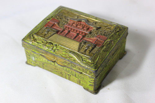 Cast Vintage Chinese Trinket Box Alloy | Krugersgold