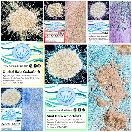 Halo Color-Shift Mica Pigment Set of 5 | Mermaid Trash
