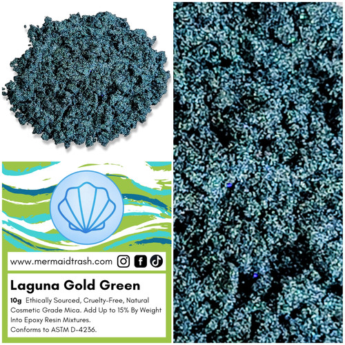 Laguna Gold Green Mica Pigment | Mermaid Trash
