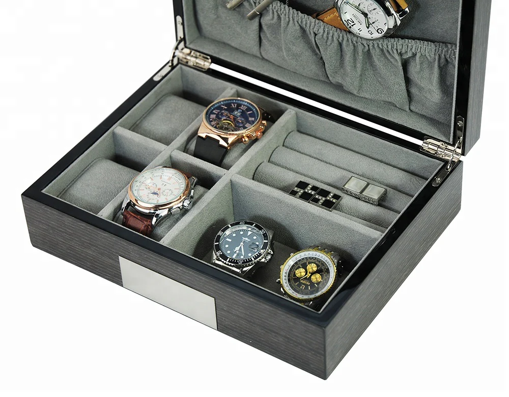 10 Slots Black Wooden Watch Box | Chilli Coral Pty Ltd
