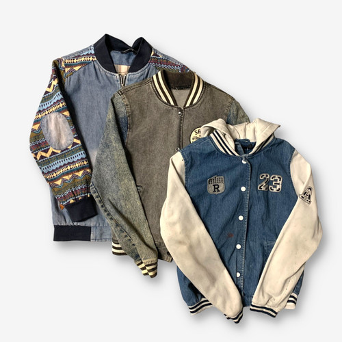 10 x Youth/Kids Modern Baseball Denim Jackets | The Rag Depot
