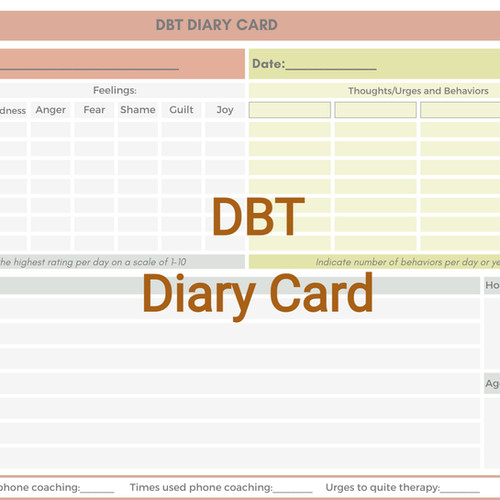 DBT & DBT-C Diary Cards | The CBT/DBT Center