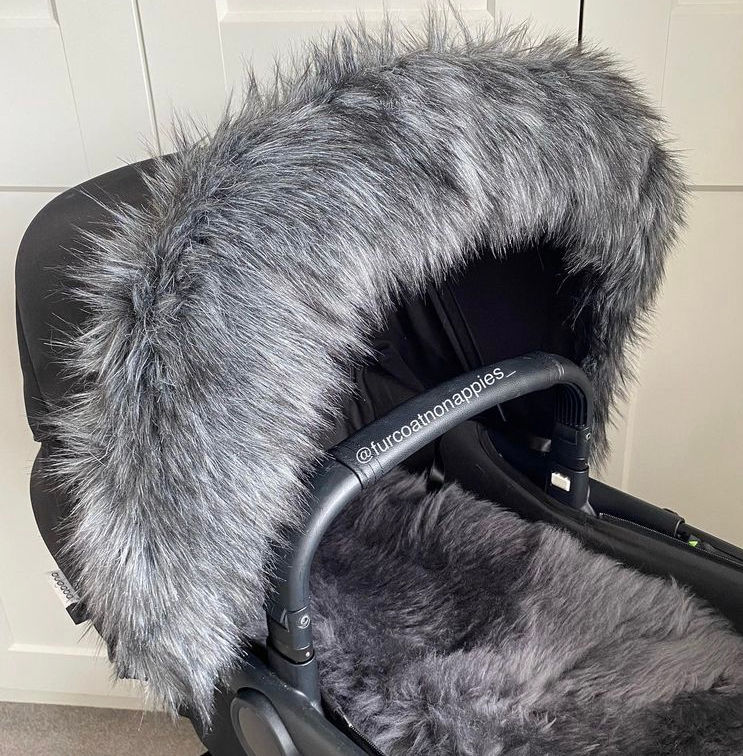 Fur Pram Hood Trims Handmuffs Sheepskin Liners | Fur Coat No Nappies