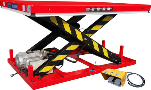 Electric Hydraulic Scissor Lift Table With Foot Pedal, 2,200 lb., 51" x ...