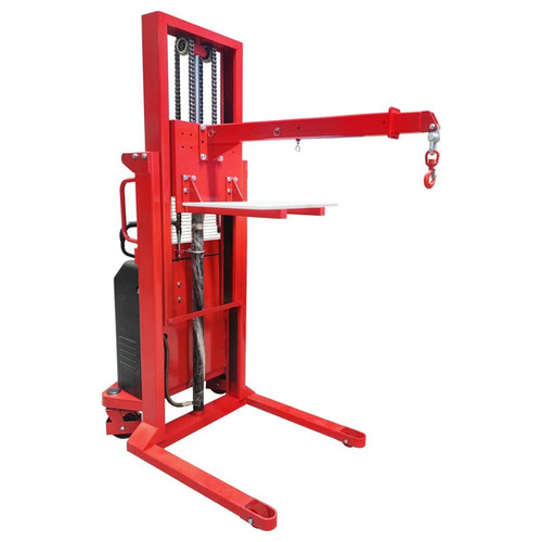 Powered Extended JIB Lift Trucks, 200lb, 87" Lift Height | Pakebuy