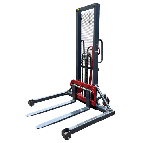Straddle Leg Manual Stacker, Lift Height 63", Fork 45.27" L, 2200 lb ...
