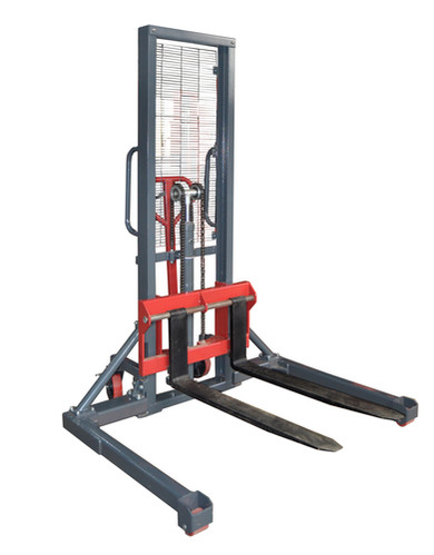 Straddle Leg Manual Stacker, Lift Height 63", Fork 45.27" L, 2200 lb ...
